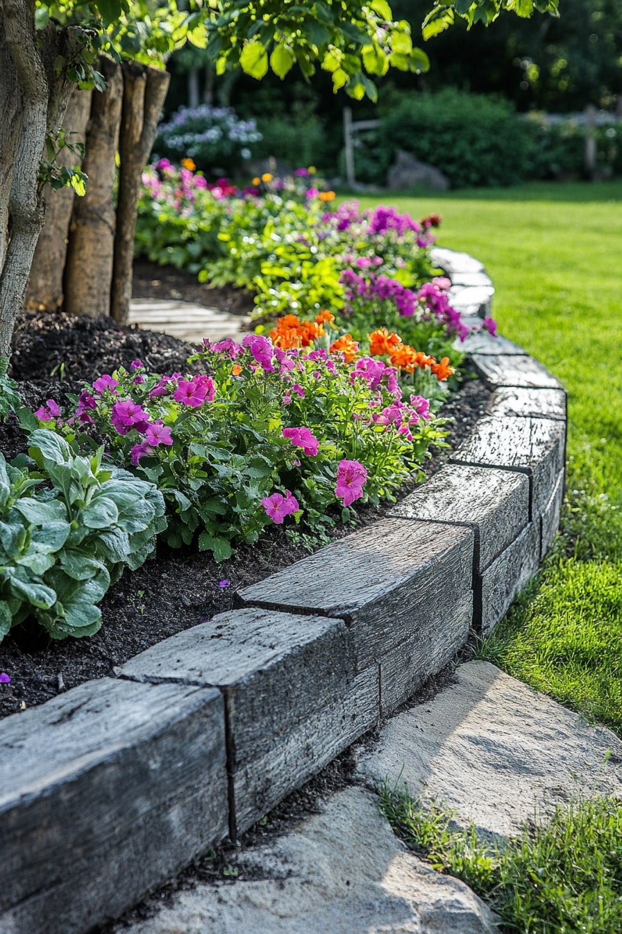 20 Garden Borders with Sleepers Ideas