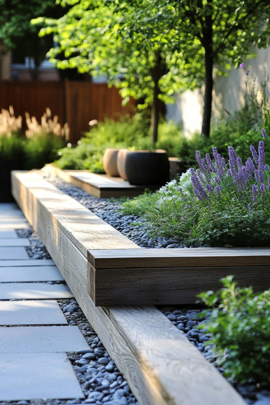 20 Garden Borders with Sleepers Ideas
