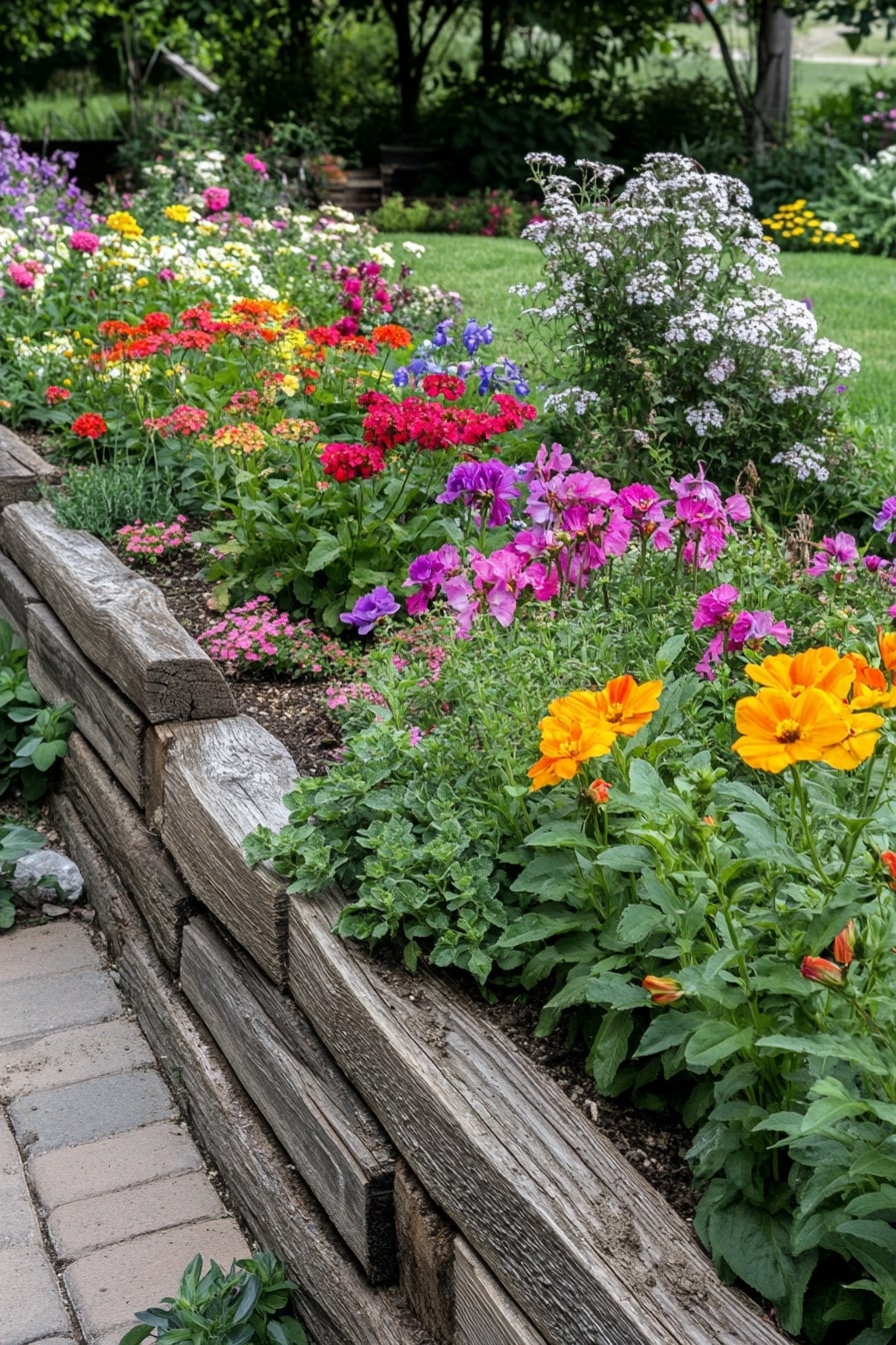 20 Garden Borders with Sleepers Ideas