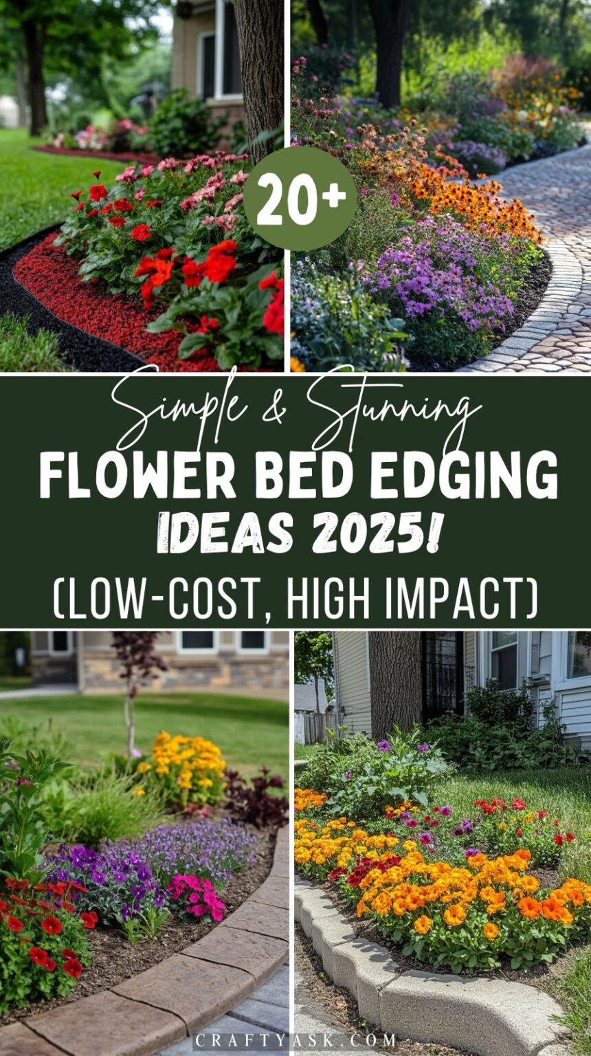 20 Flower Bed Edging Ideas (Low-Cost, High Impact)