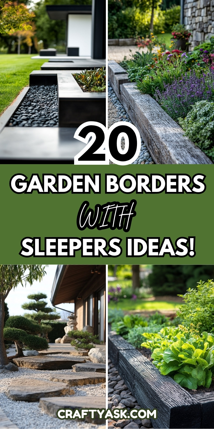 20 Garden Borders with Sleepers Ideas